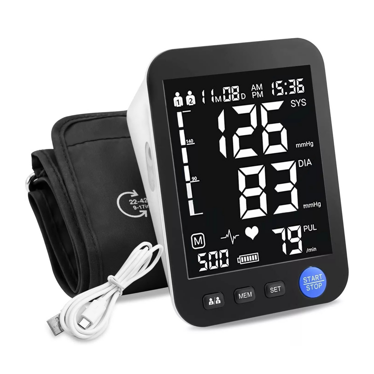 Blood Pressure Machine Extra Large Screen Adjustable Digital Cuff ...