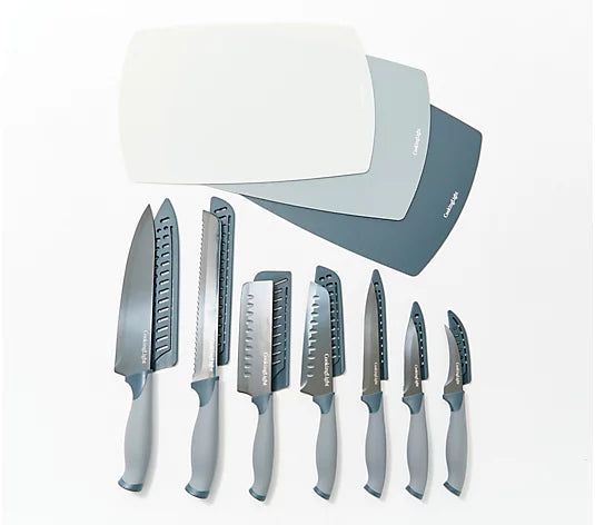 Grey Cooking Light Knife & Cutting Board Set – Bella's Bargain Outlet